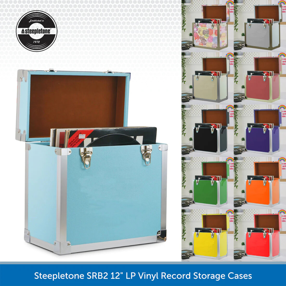 12" Vinyl Record Storage Box Flight Carry Case 12 Inch LP Album ...