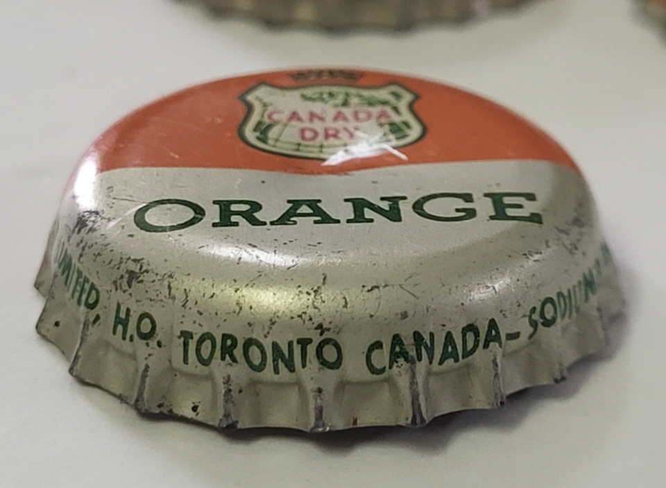 Canada Dry Orange Bottle Cap Lot of 3 Cork Lined Toronto Canada Vintage ...