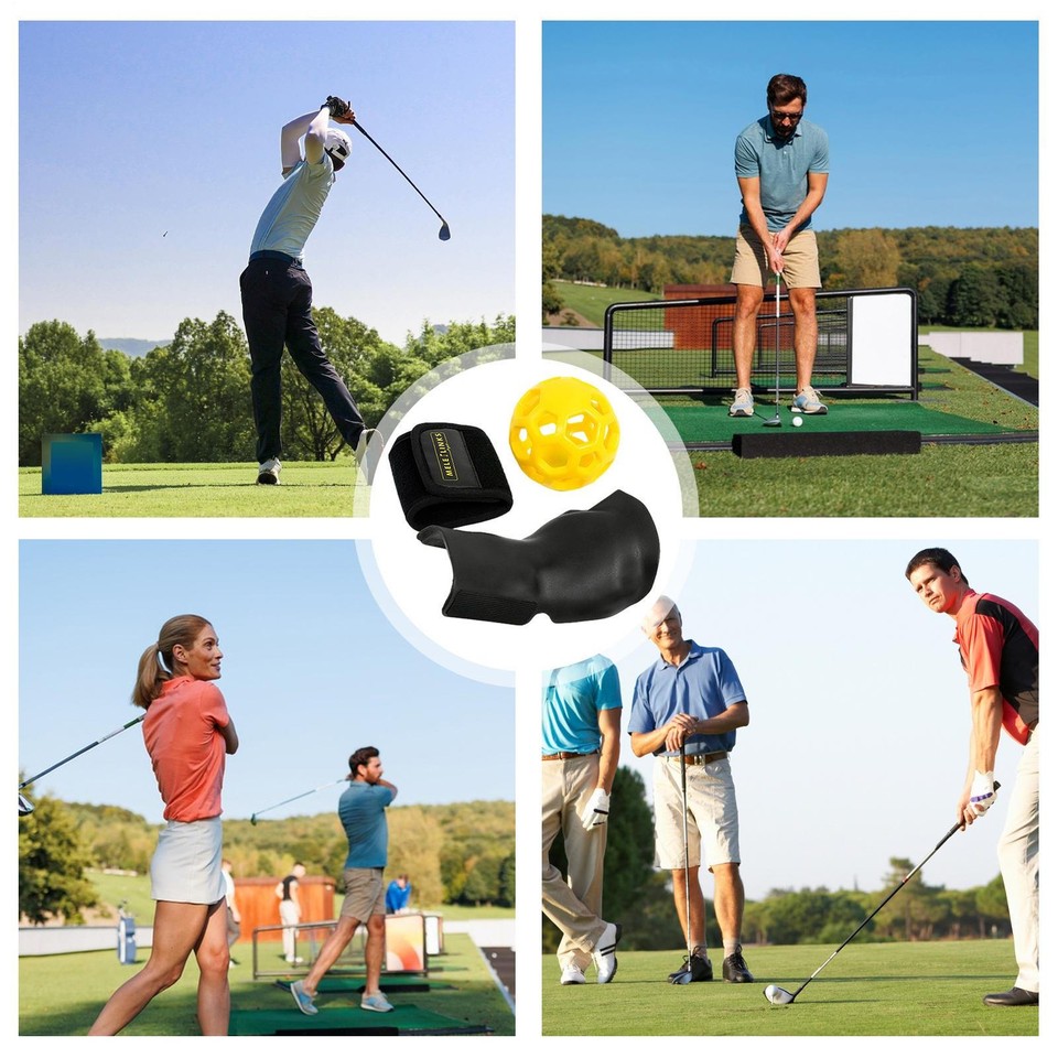 Golf Swing Trainer Aid Pro Power Band Wrist Brace Correct Training ...