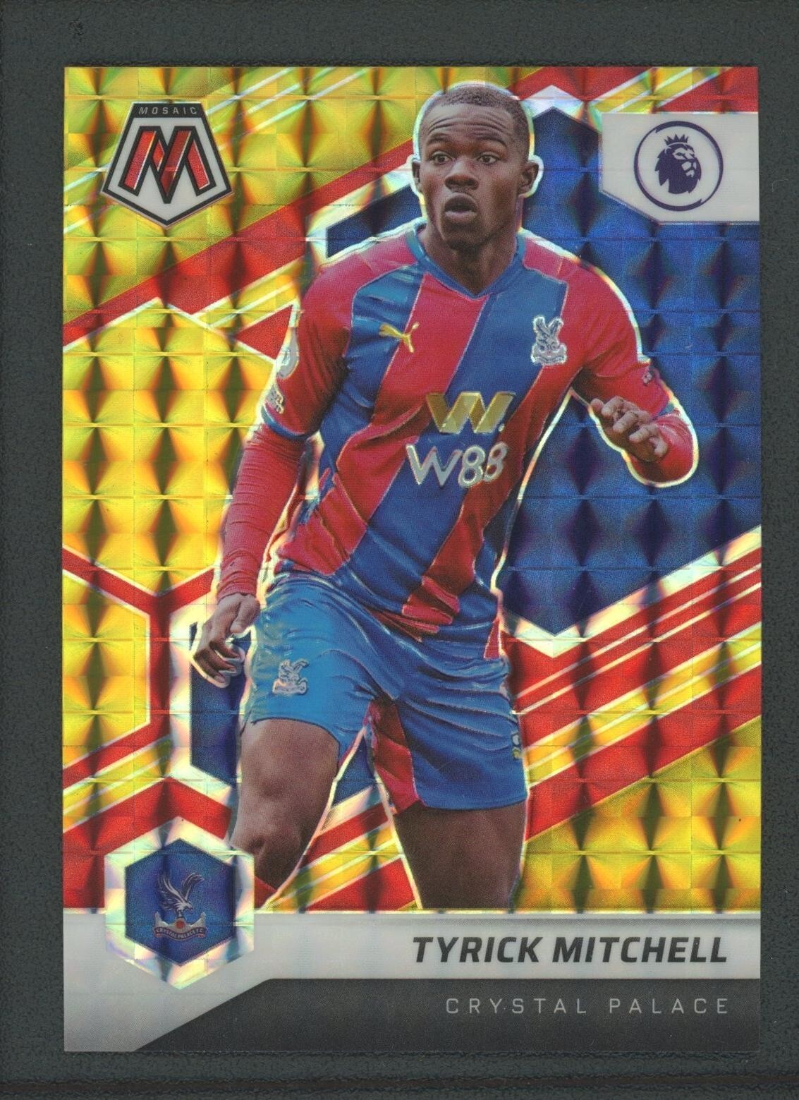 2021-22 Tyrick Mitchell 25/88 panini mosaic premier league gold blue | eBay