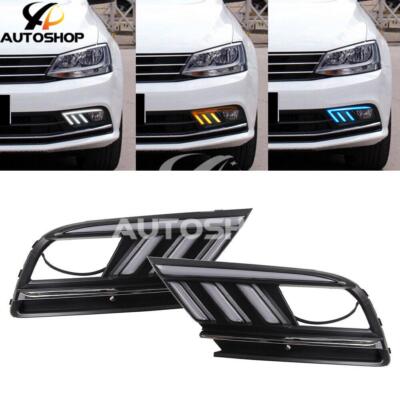2x LED DRL Daytime Running Lights Fits For VW Jetta MK7 2016-2018 2017 ...