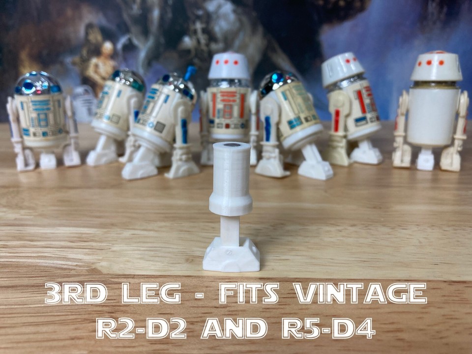 Custom Droid 3rd Leg Part - Fits Vintage Star Wars 3.75" Scale R2-D2 ...