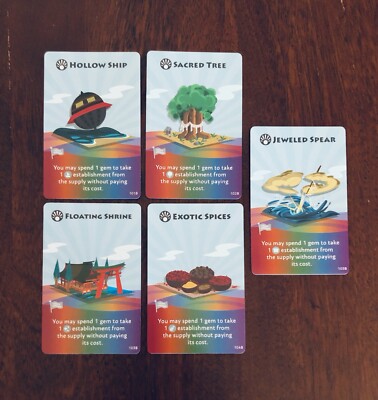 Machi Koro Legacy | All 5 Island Cards | Official Replacement/Extra ...