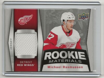 18-19 2018-19 Upper Deck Rookie Materials #RMMR Michael Rasmussen Red ...