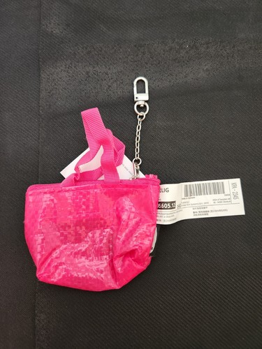 IKEA Knolig Mini Zipper Coin Keychain Bag Tote Key Holder Pink ASIA ...