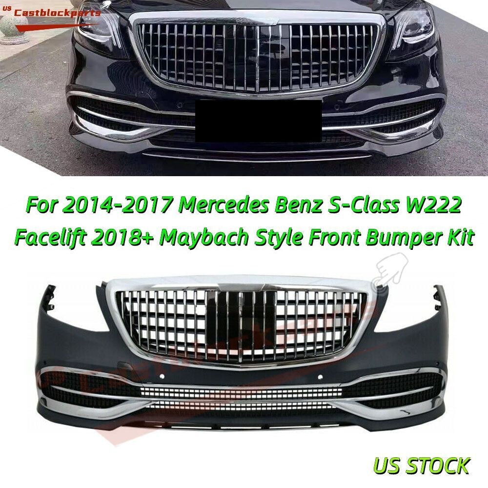 2018+ New Facelift Front Bumper For Mercedes W222 S-Class Maybach Style ...