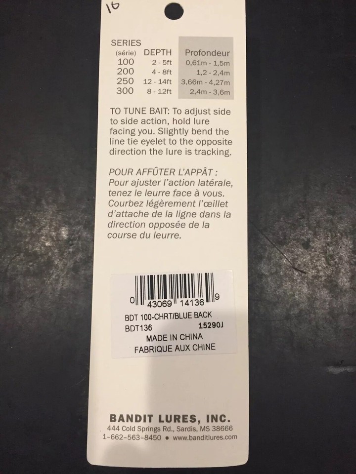 Bandit 100 Series BDT 136 Chart Blue Back | eBay