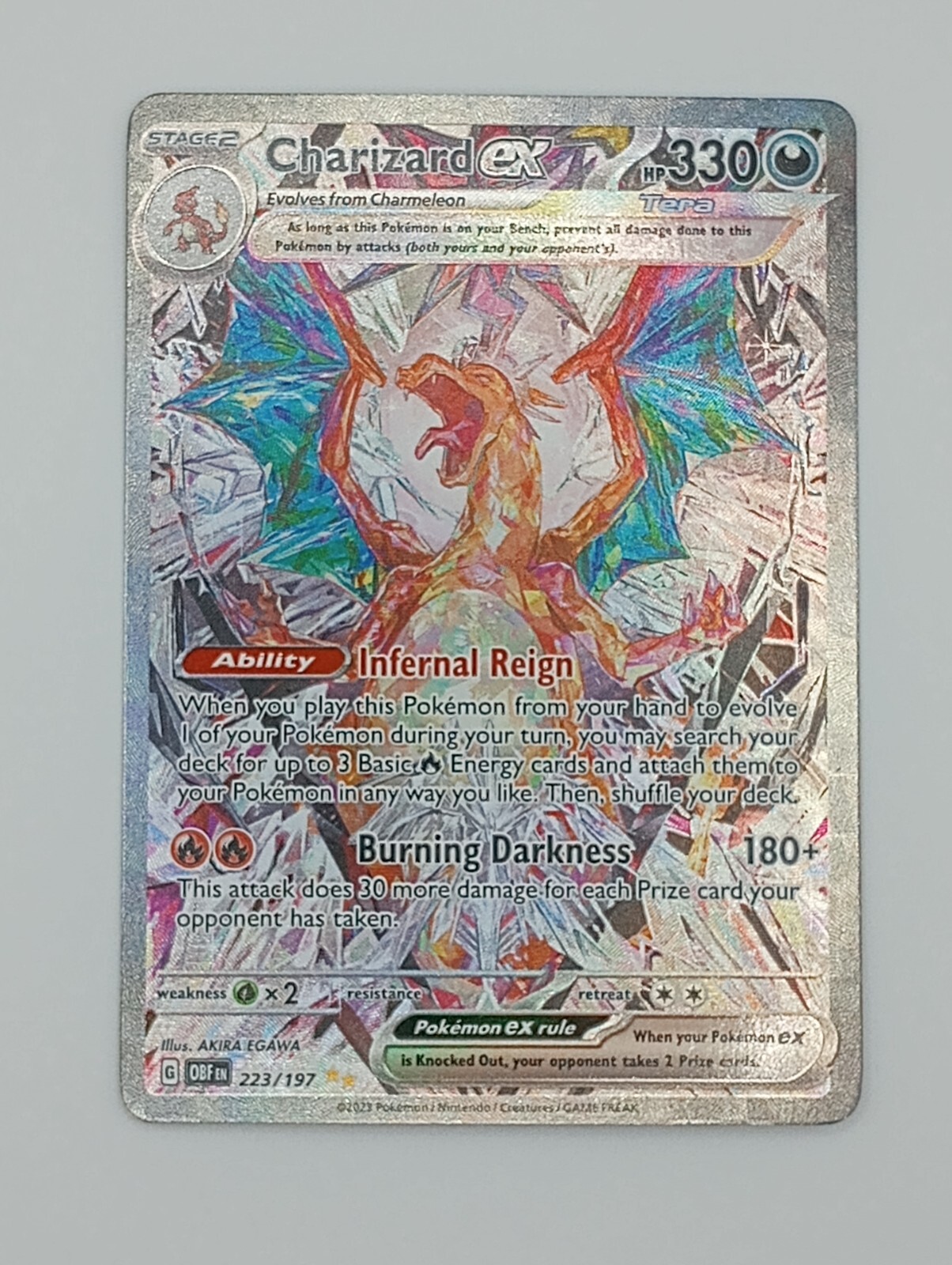 Charizard ex 223 Current Market Value | Obsidian Flames