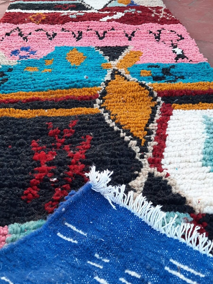 Colorful Morocco Rug Runner Wool Runner Rug Hallway Rug Boujaad Runner ...