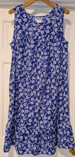Vtg Anthony Richards Sun Dress Sz M Cheerful Blue & White Flower Mumu ...