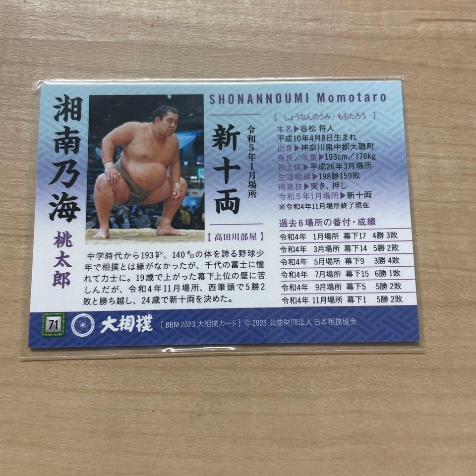 Shonan Noumi Sumo Wrestler Autograph Card BBM Collectible Sign | eBay UK