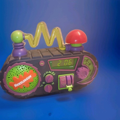 NICKELODEON N2000 1995 RETRO TIME BLASTER AM/FM ALARM CLOCK RADIO 100% ...