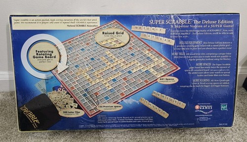 Super Scrabble Deluxe Edition Rotating Board Raised Grid Game 2006 Complete Set | eBay