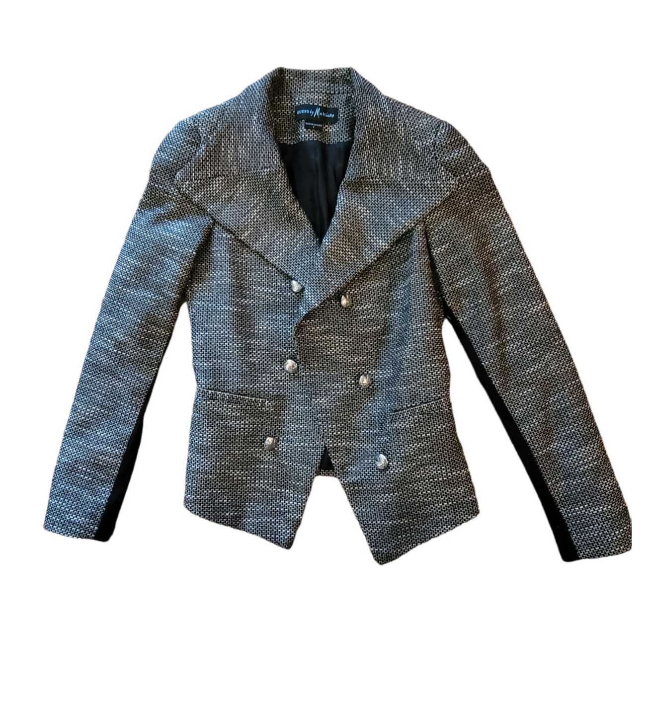 Guess By Marciano Blazer Black & Gold, Size 2 - Gem