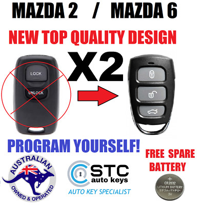2 FOR MAZDA 2 6 REMOTES KEY LESS 2002 2003 2004 2005 NEW DESIGN 41803 ...