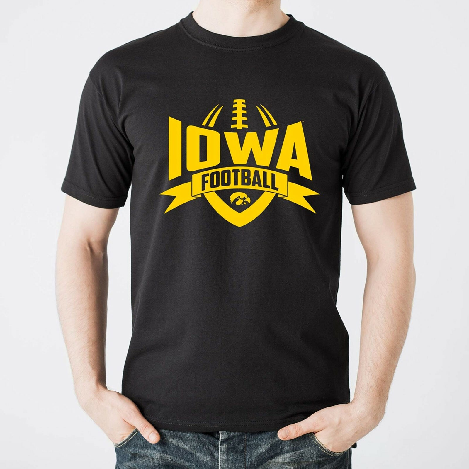 Iowa Hawkeyes Football Rush T-Shirt - Black | eBay