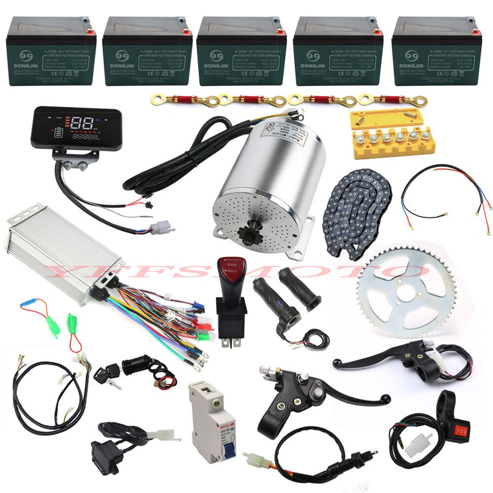 60V 2500W Brushless Electric Motor Full Kit Go Kart Golf Cart 4 Wheeler ...