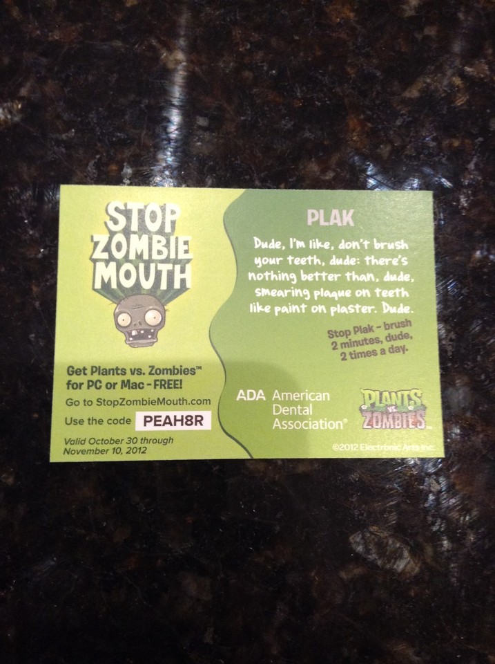 RARE PLANTS VS ZOMBIES STOP ZOMBIE MOUTH TRADING CARDS PUTRID POSSE ...