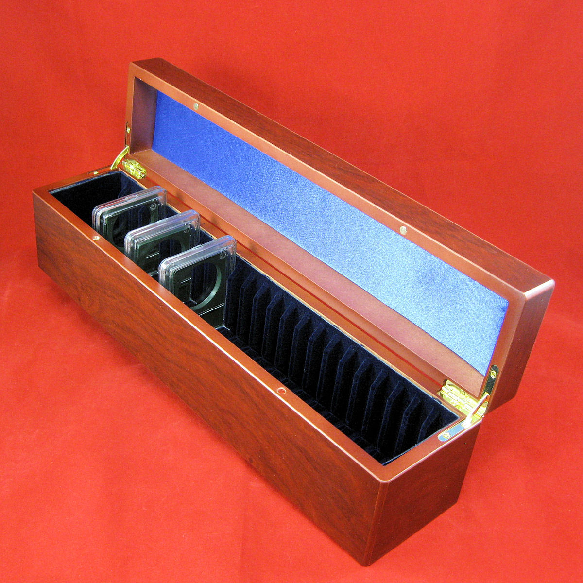 Lighthouse Certified Slab Storage Box Mahogany Wood Finish for PCGS ...