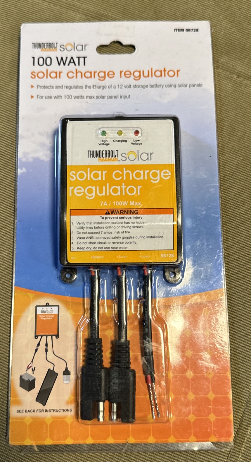 Thunderbolt Magnum 100 Watt Solar Panel Charge Regulator 12V New In ...