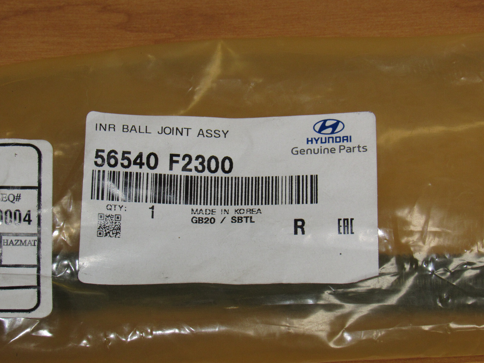 Genuine Hyundai OEM Inner Ball Joint Assembly 56540-F2300 - New in Bag ...