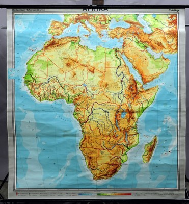 Africa - Antique Pull Down Map