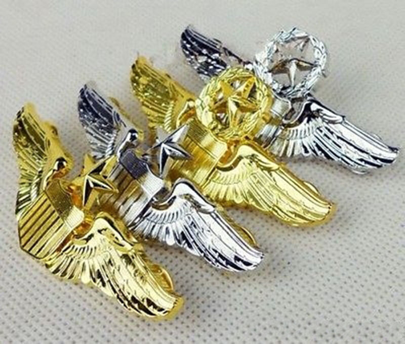 WWII Set US Air Force Aviator Wings Badge Pin Insignia USAF Wings Pilot ...