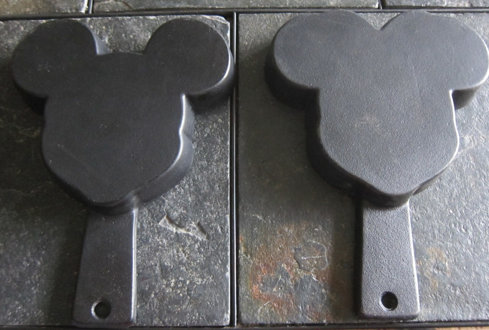Disney Mickey Mouse Minnie Mouse Mini Cast Iron Pancake Mold Pan | eBay