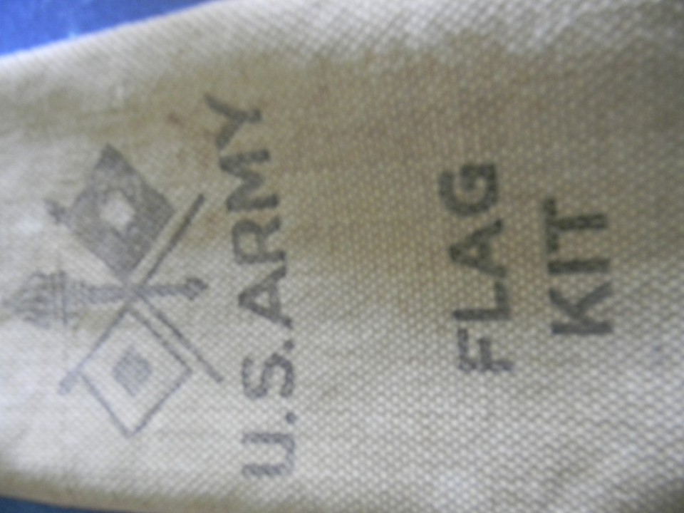 WW2 US Army Signal Corps Flag Kit (2 Flags) &Original Canvas Case | eBay