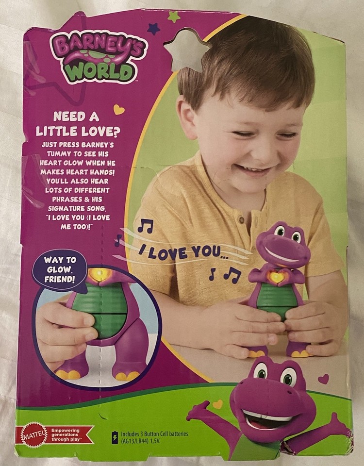 BARNEY'S WORLD Heart Hands Barney 6" Figure Music & Lights 2025 Ages 2 ...