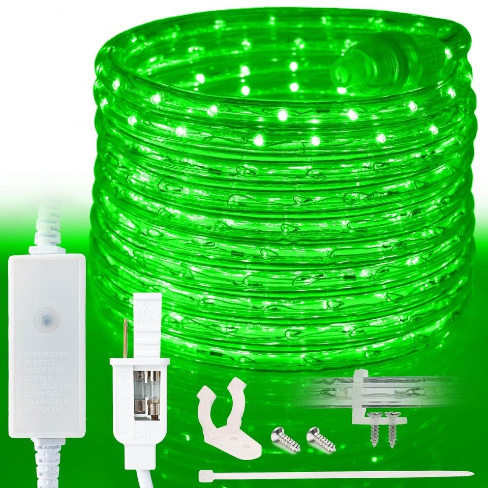 8-Mode LED Rope Light, Outdoor Waterproof Connectable Accent Lighting ...