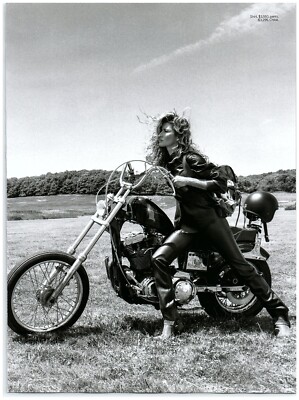 Gisele Bundchen Chloe Shirt & Pants Pushing Motorcycle magazine ...