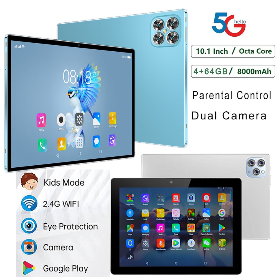 10.1" WIFI Tablet Android Tablets Pad 32G 64GB HD Octa / Quad-Core Dual Camera | eBay