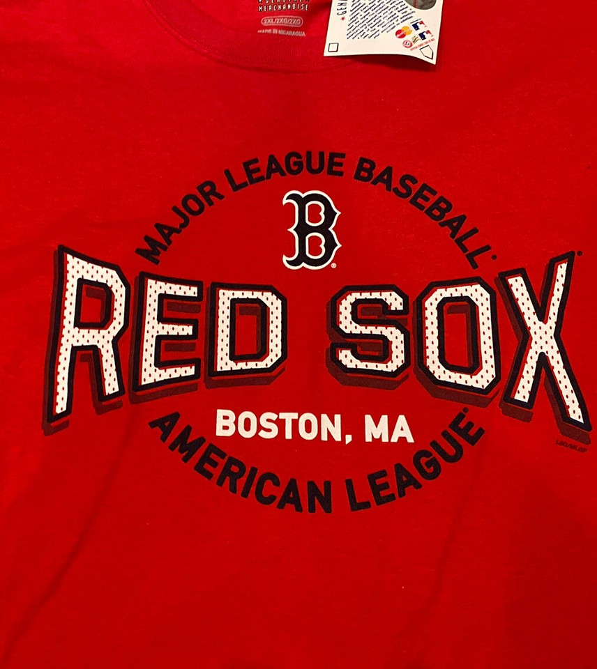 MLB Brand Boston Red Sox Baseball T Shirt Mens 2XL Throwback Red | eBay