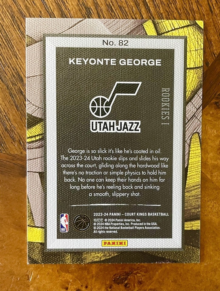 2023-24 Panini Court Kings Rookies I #82 Keyonte George Level 1 RC Utah ...