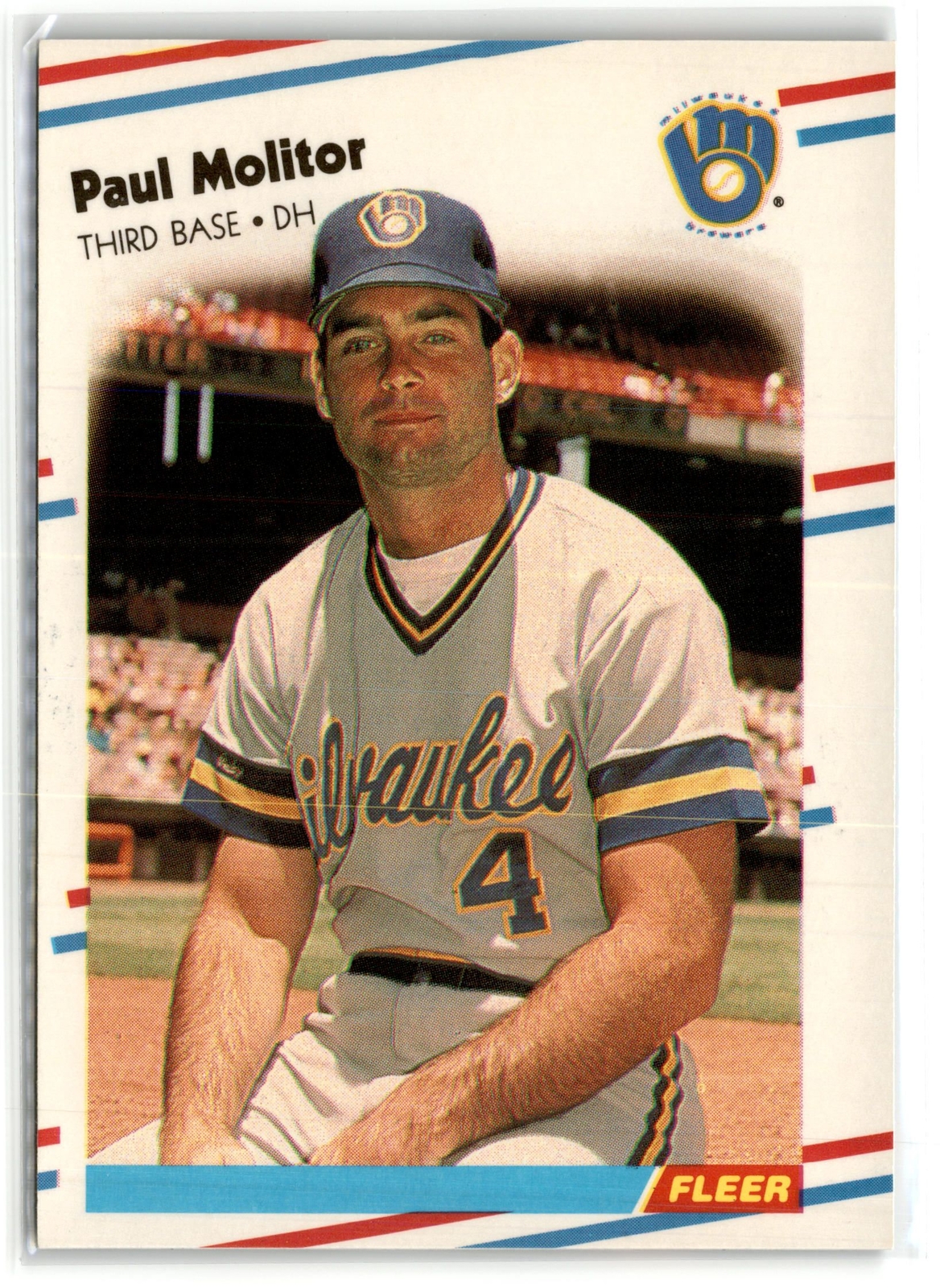 1988 Fleer Baseball Glossy/Tiffany #169 Paul Molitor Milwaukee Brewers ...