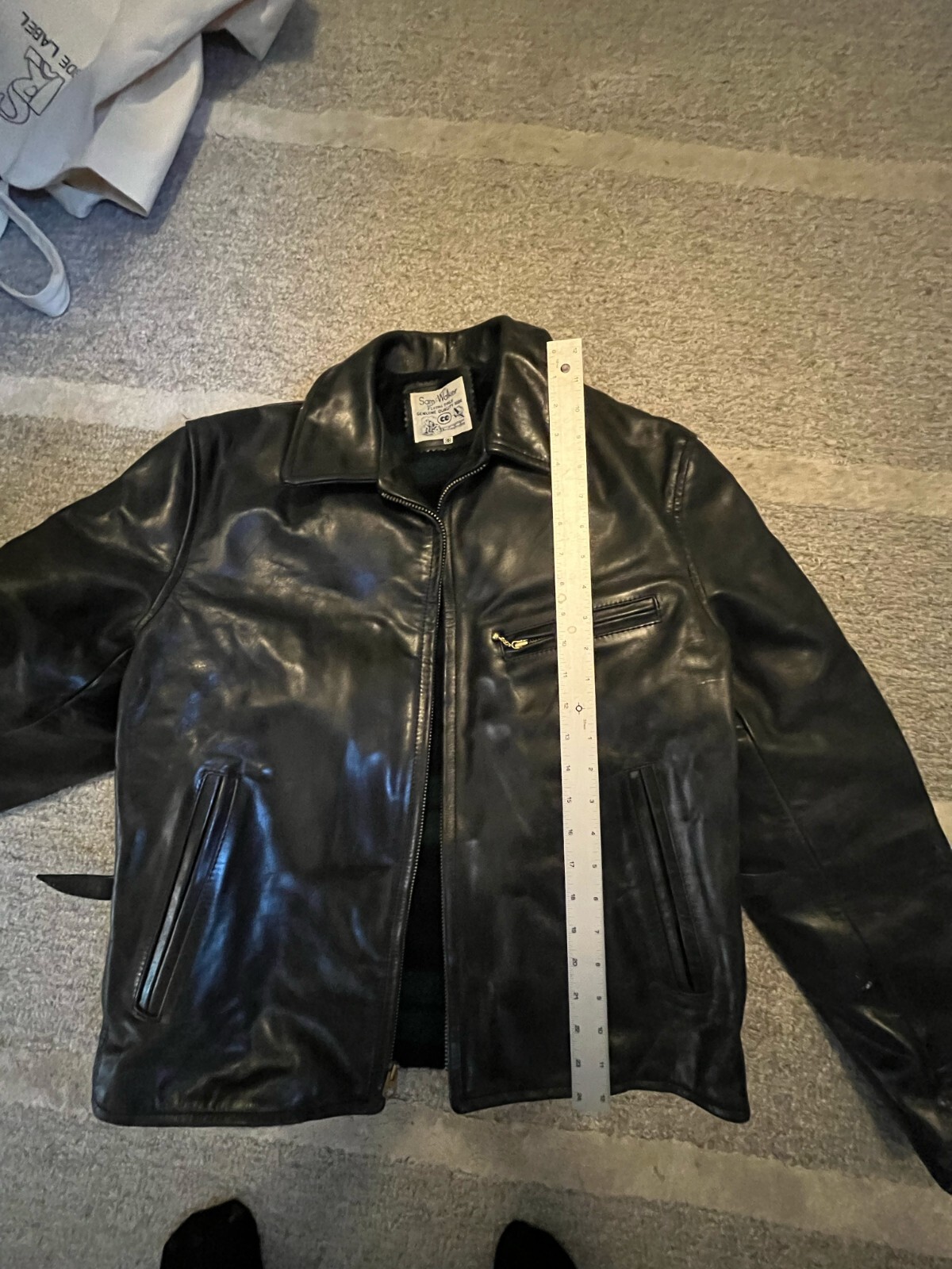 Sam Walker black leather biker jacket, (British bike … - Gem