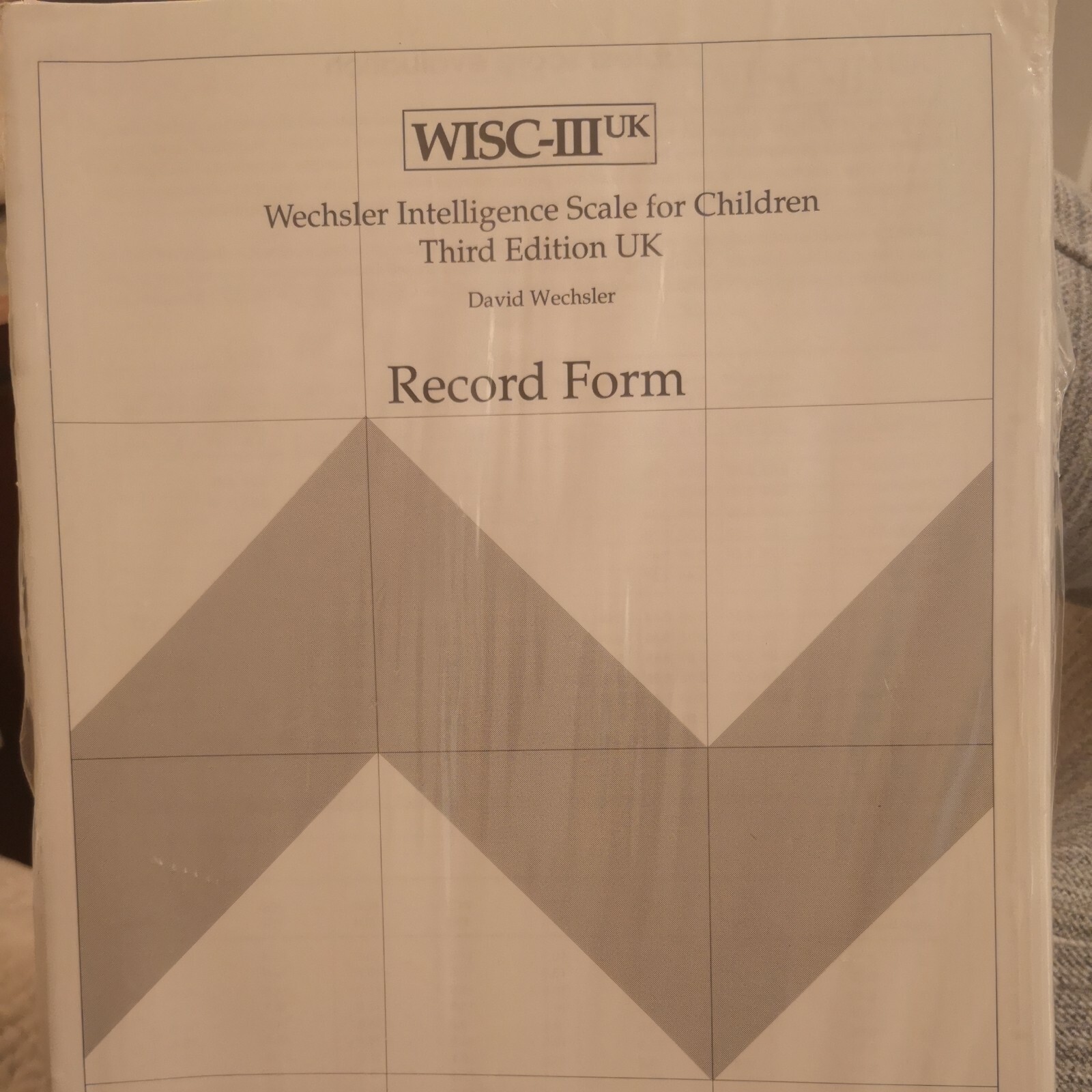 WISC-III Record Forms Wechsler intelligence scale | eBay