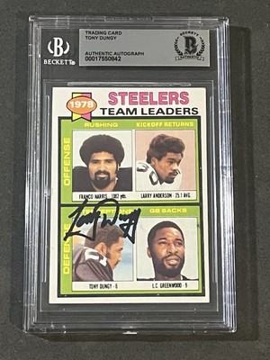 HOF TONY DUNGY 1979 TOPPS ROOKIE SIGNED AUTOGRAPHED CARD BECKETT BAS ...
