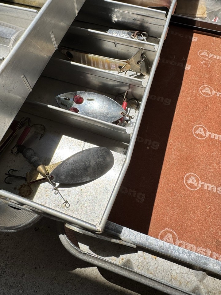 MY BUDDY TACKLEMASTER Vintage Aluminum Tackle Box Fishing With Tackle | eBay