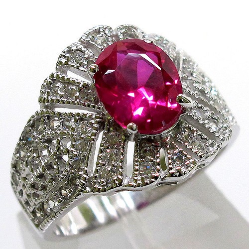 WONDERFUL 2 CT RUBY 925 STERLING SILVER MICRO PAVE RING SIZE 5-10 | eBay