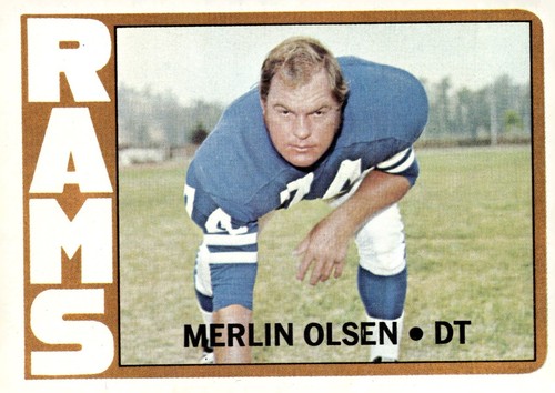 Merlin Olsen 1972 Topps #181 - Los Angeles Rams | eBay