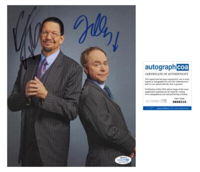 Penn Jillette & Raymond Teller "Penn & Teller" AUTOGRAPHS Signed 8x10 ...