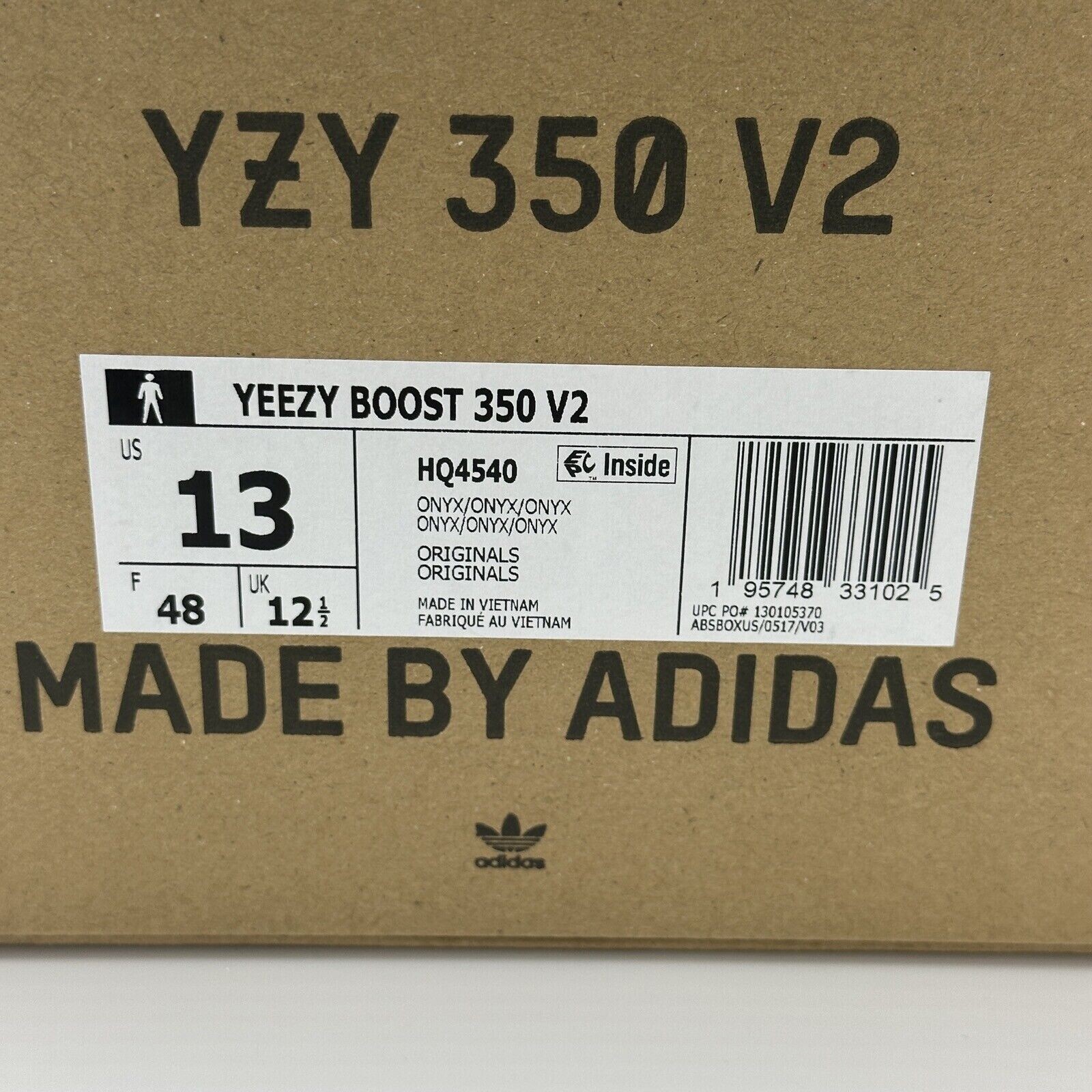 ADIDAS YEEZY Boost 350 V2 Onyx Size 13 HQ4540 BRAND NEW AUTHENTIC BLACK ...