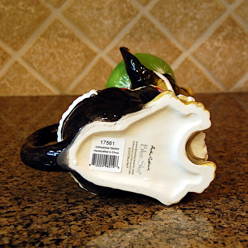 Chihuahua Mexican Dog Teapot Ceramic Animal Tea Pot Home Décor by Blue ...