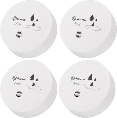 4 Pack Water Leak Detectors, 100Db Water Sensor Alarms Flood Detector ...