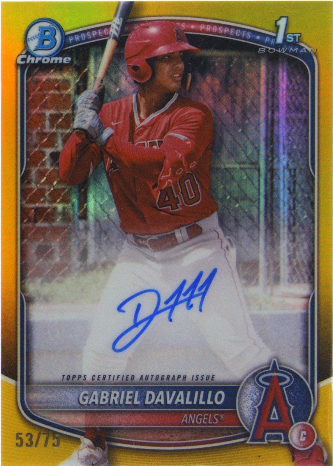2025 Bowman Chrome - Prospect Autographs Gabriel Davalillo, Gabriel ...