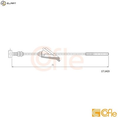 CABLE PULL PARKING BRAKE 17.1423 FOR TOYOTA COROLLA/ALTIS/ALLEX/FIELDER ...