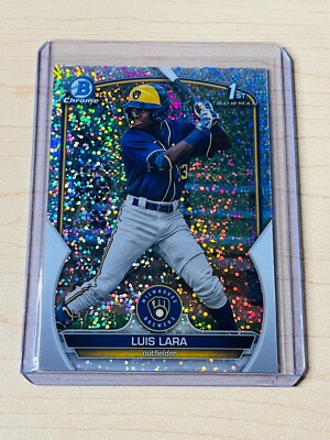 2023 Luis Lara Bowman #BCP-100 1st Chrome Speckle Refractor 117/299 ...