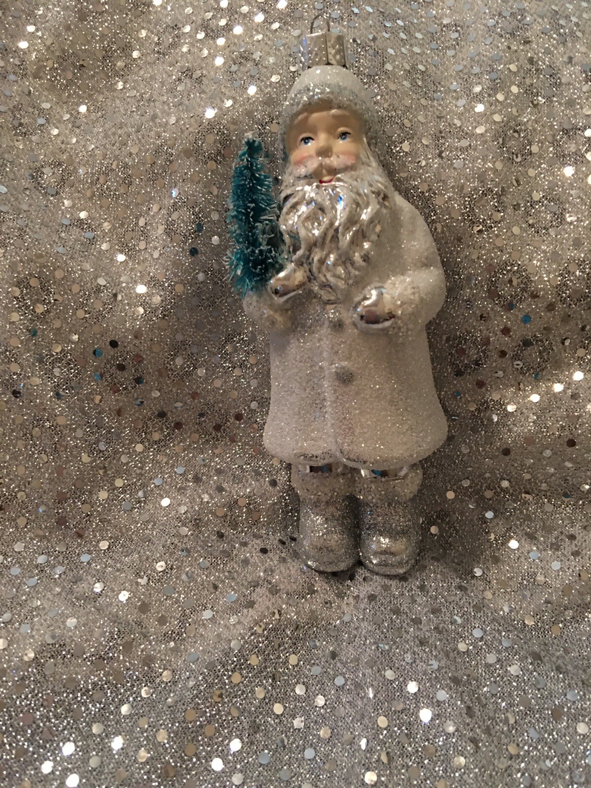 Winter White Santa Christmas Ornament | eBay